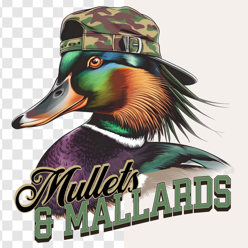 Mullets & Mallards PNG | Duck Hunting Digital Download | Mallard Duck ...