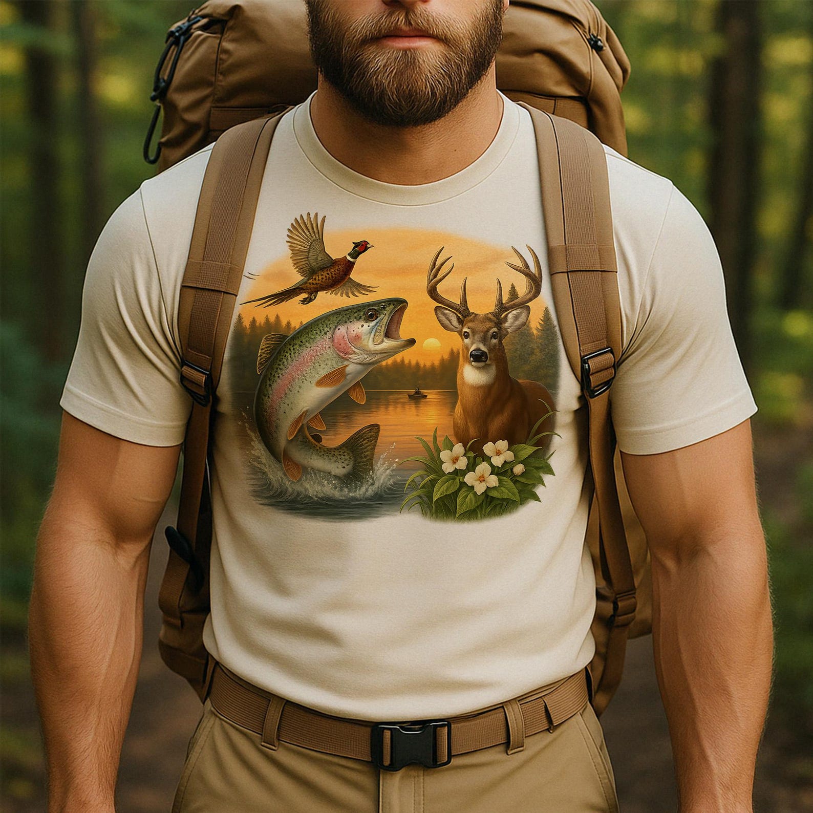 Sunset Wilderness PNG | Pheasant Hunting & Trout Fishing Design ...