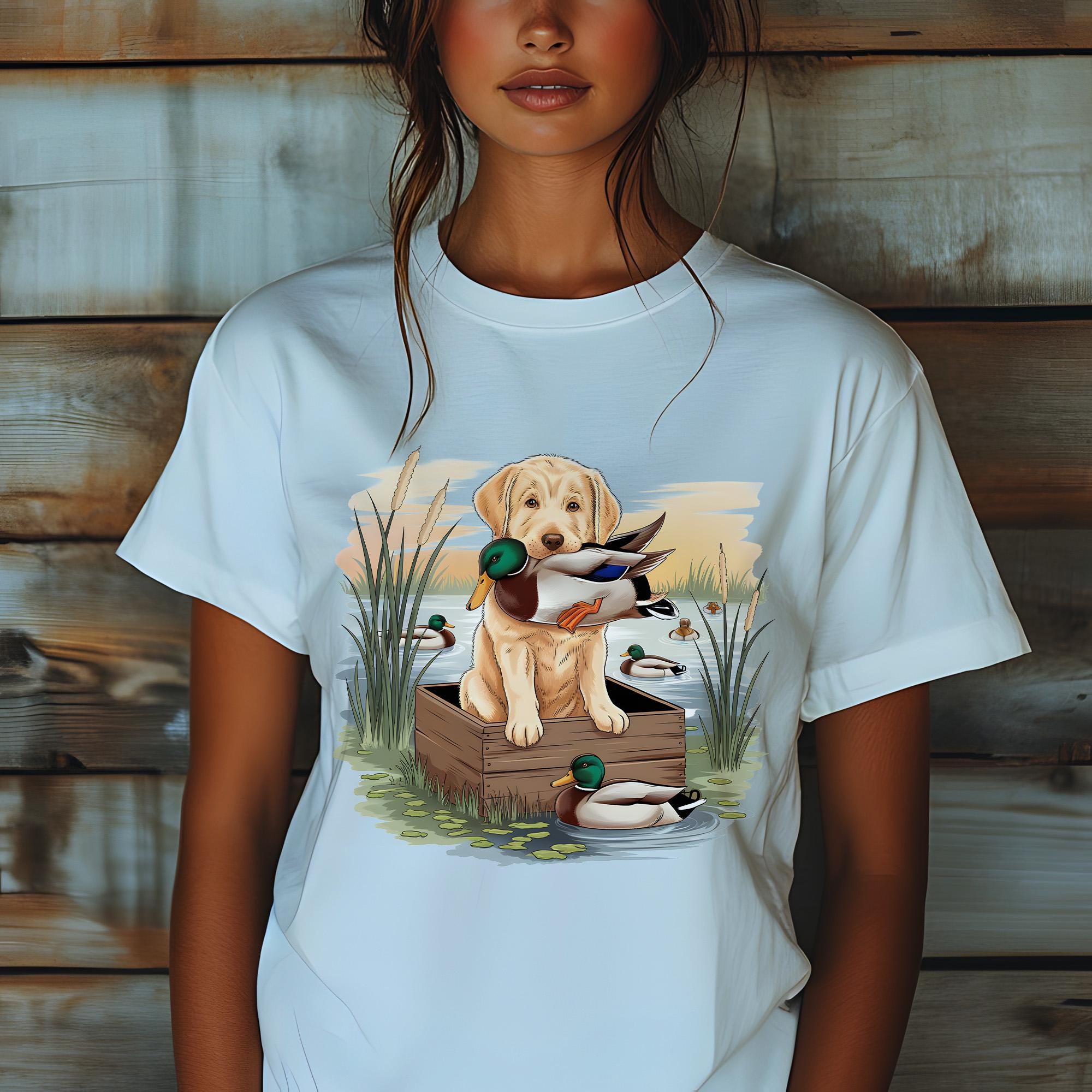 Adorable Puppy Hunting PNG | Duck Hunter Dog Sublimation Clipart | Cute ...