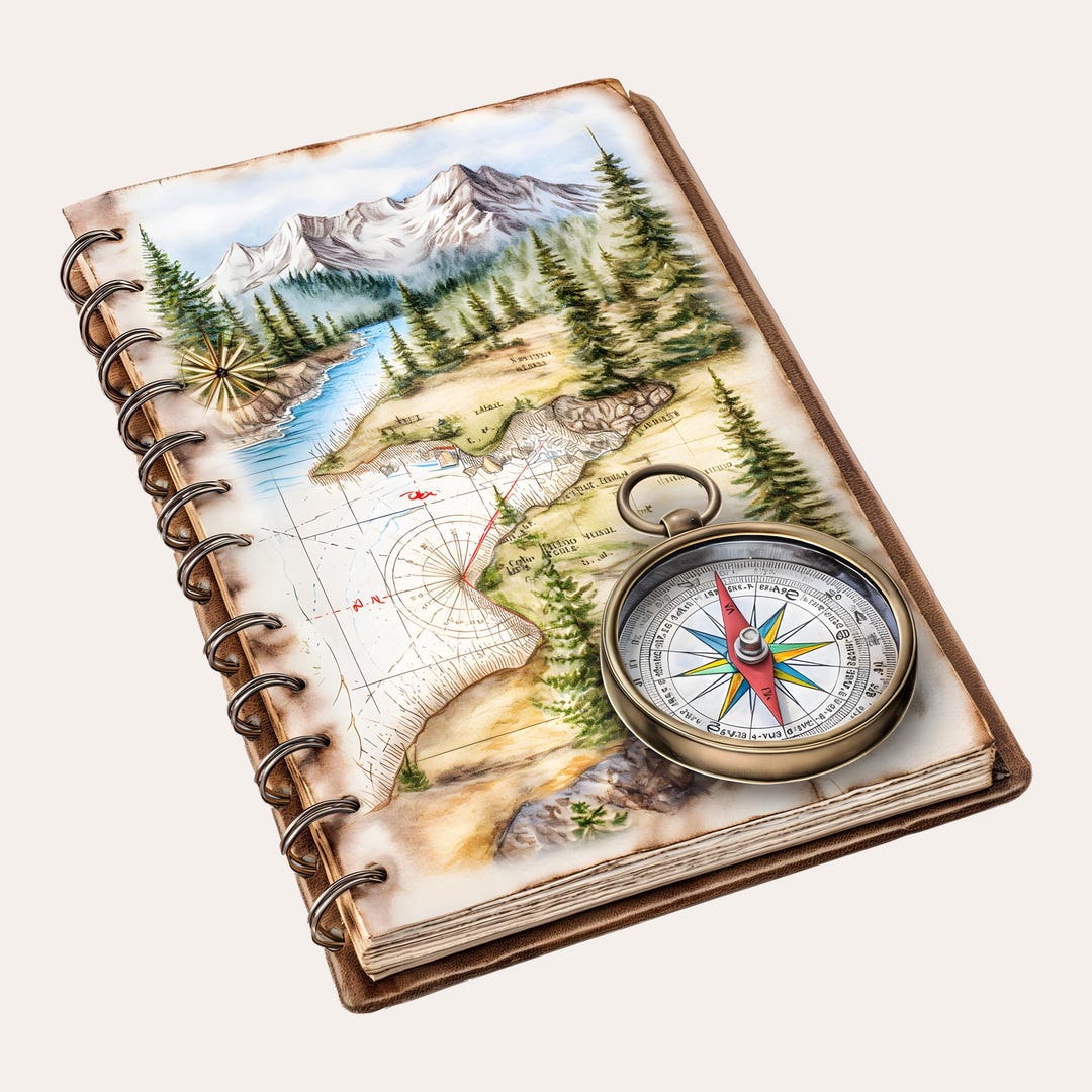 Fishing Compass & Map PNG | Guide to Top Fishing Spots | Fisherman's ...