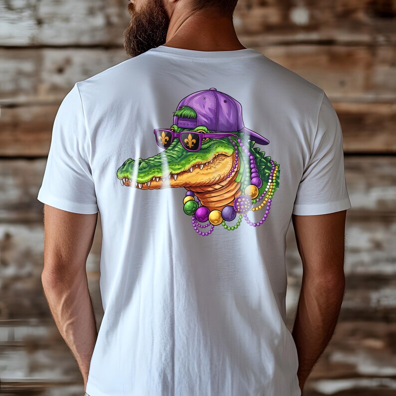 Mardi Gras Alligator PNG | Kids Mardi Gras Sublimation | Gator ...