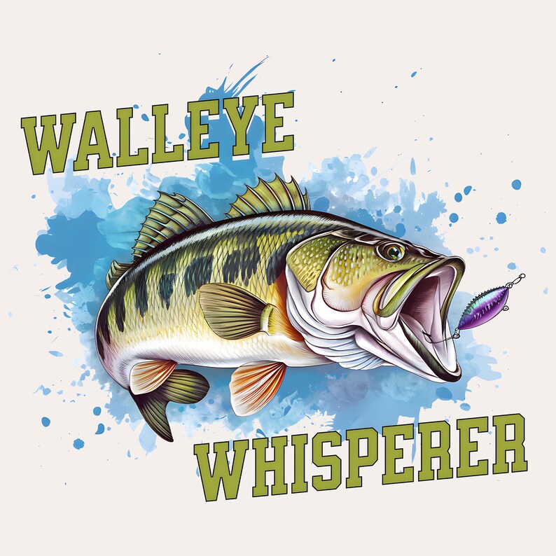 Fishing Sublimation Design PNG | Walleye Digital Download | Transparent ...