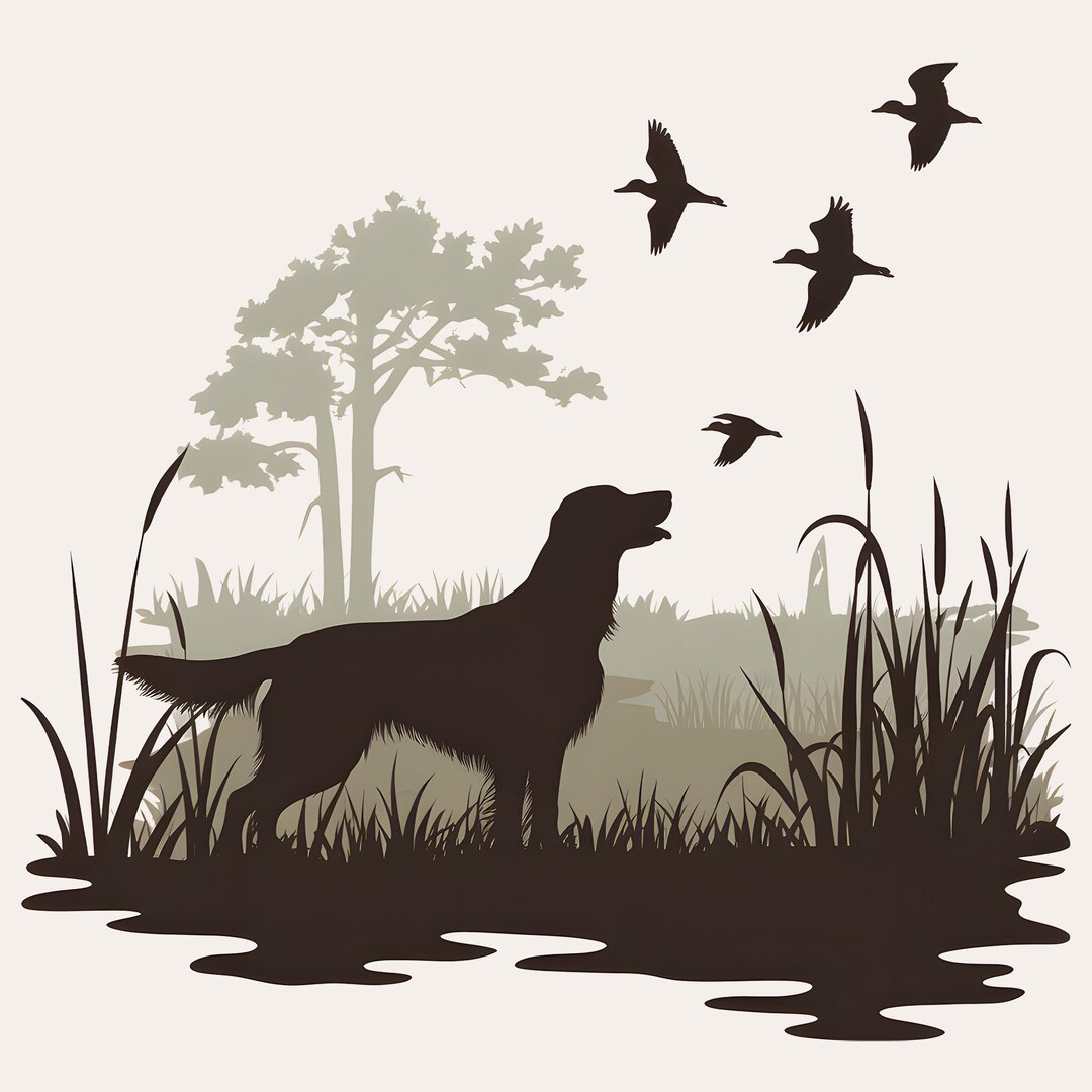 Hunting Dog PNG | Duck Hunting Dog Sublimation | Labrador Retriever PNG ...