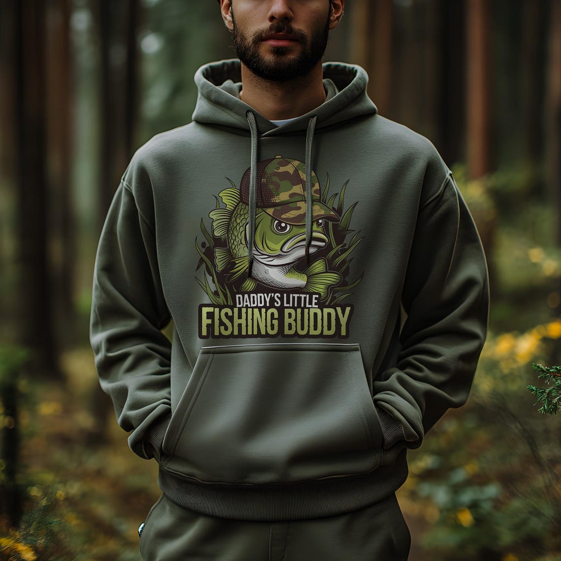 Daddy’s Little Fishing Buddy PNG | Bass Fishing Sublimation Design ...