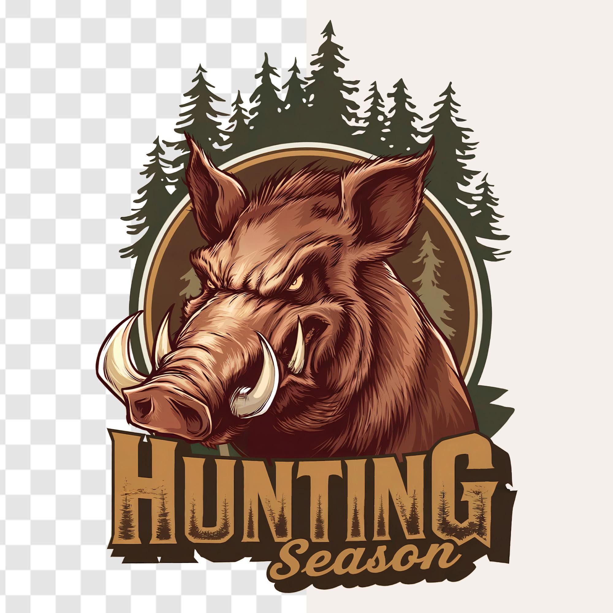 Vintage Hunting Colorful Logo PNG | Retro Hunting Clipart | Hunting ...