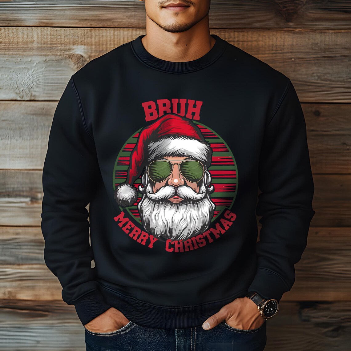 Santa Bro Funny Christmas PNG Retro Santa Sublimation for Boys, Men ...