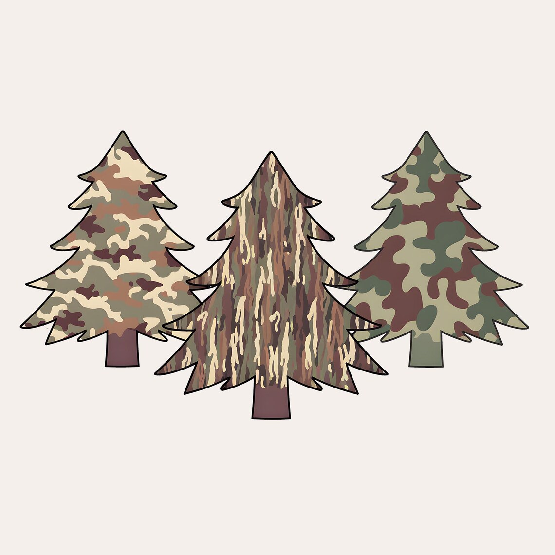 Old School Camo Christmas Tree PNG | Hunting Christmas Design | Kids ...