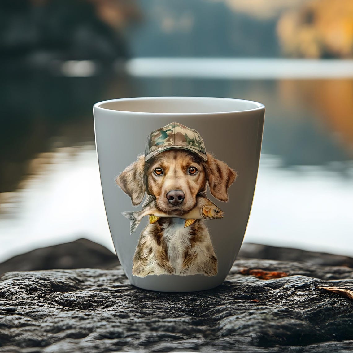 Dog With Fish in Mouth PNG Hunting Dog Holding Fish Funny Fishing ...