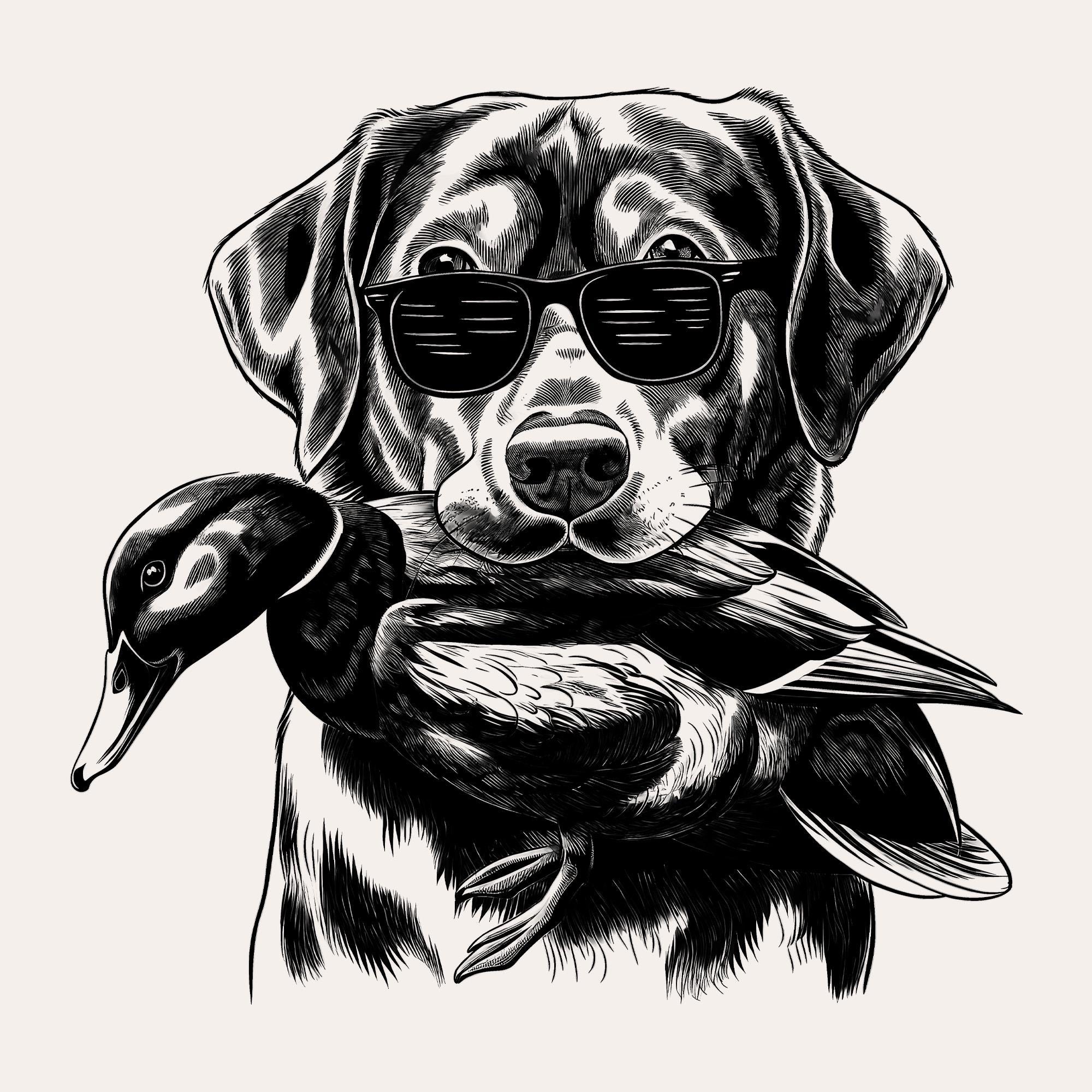 Duck Hunting Labrador SVG Hunting Dog Vector Duck Dog SVG Duck in Mouth ...