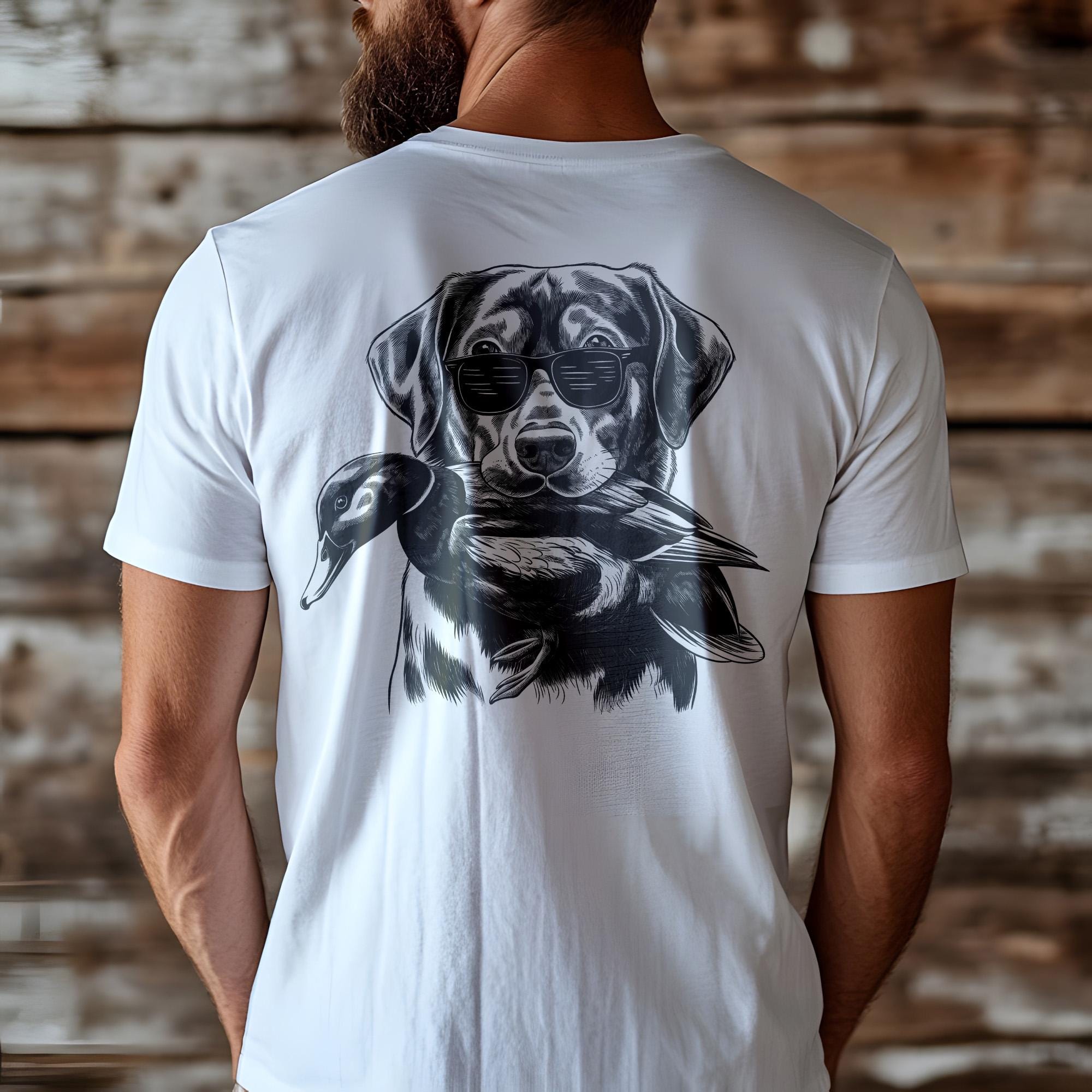 Duck Hunting Labrador SVG | Hunting Dog Vector | Duck Dog SVG | Duck in ...