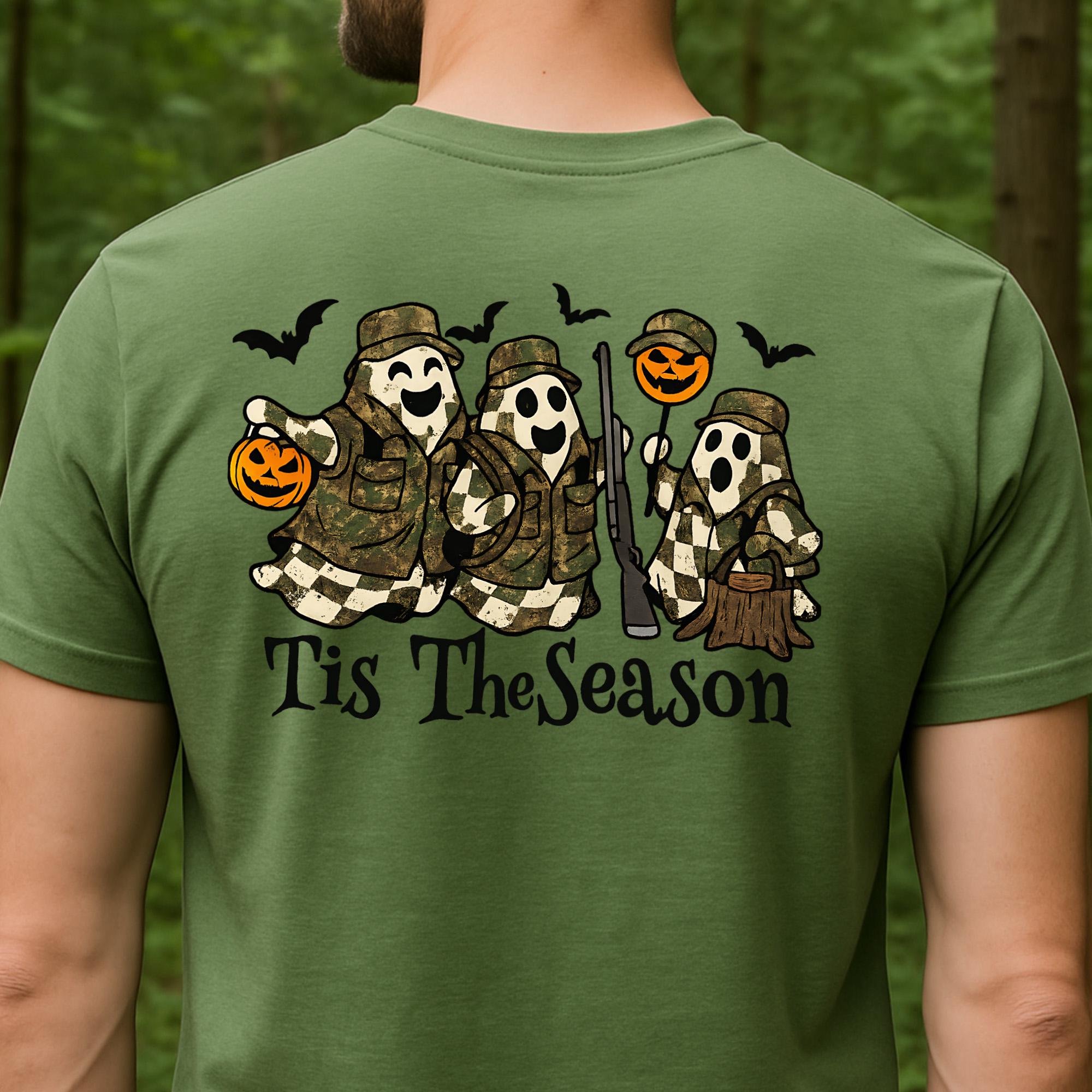 Ghost Hunters Halloween PNG | Funny Spooky Ghosts in Camo Outfits With ...