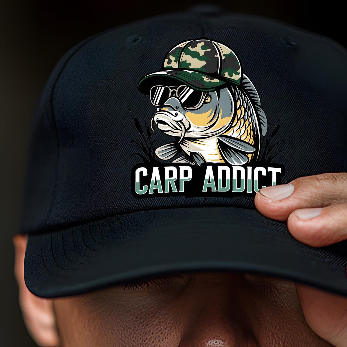 Carp Addict Fishing PNG | Humorous Carp Fishing Sublimation | Common ...