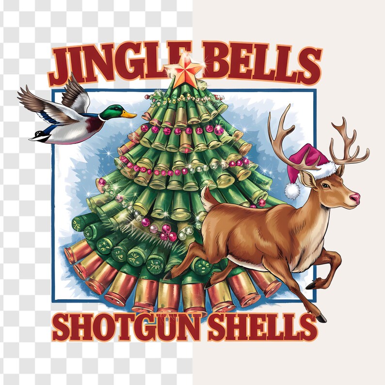 Jingle Bells Shotgun Shells Png | Instant Download | Christmas Deer ...