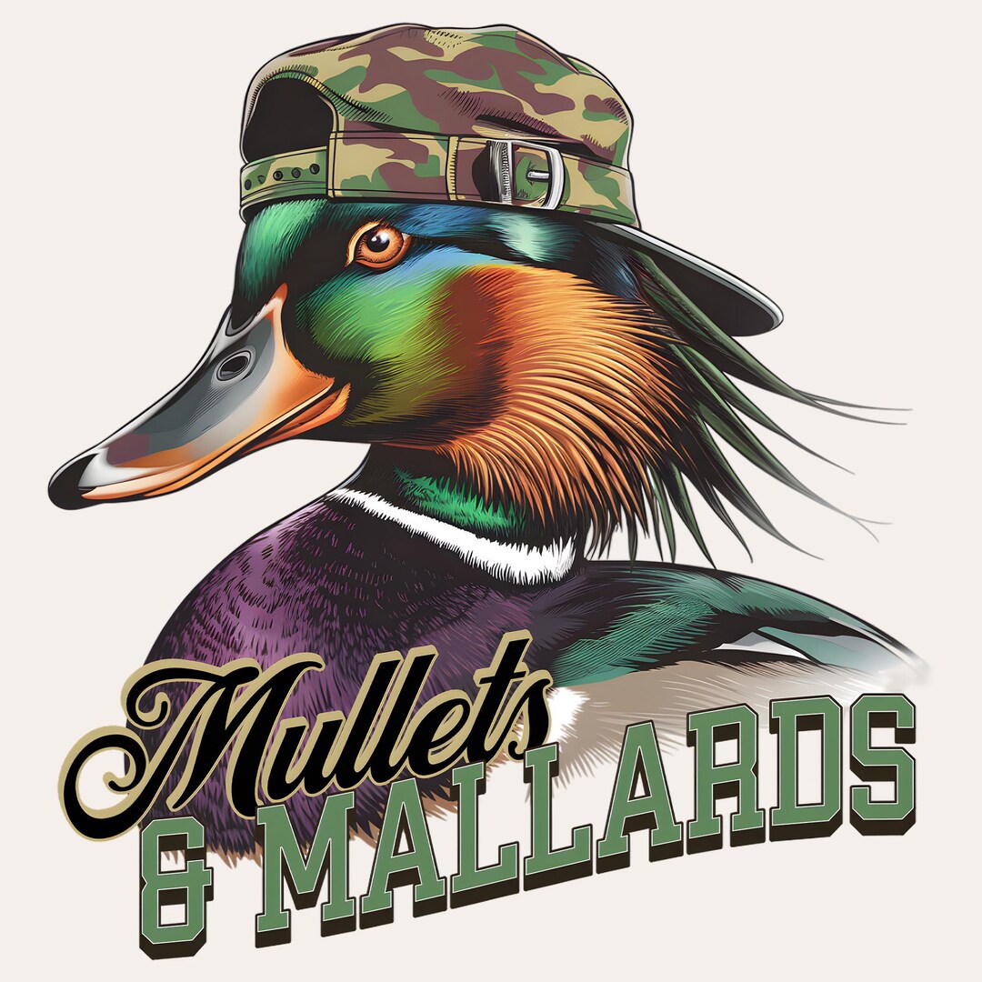 Mullets & Mallards PNG | Duck Hunting Digital Download | Mallard Duck ...