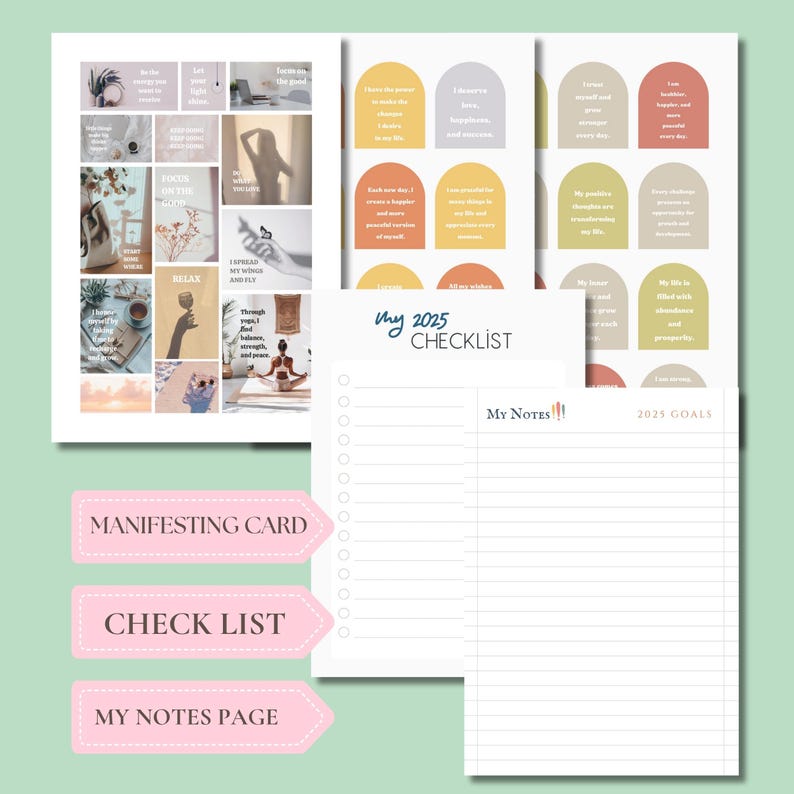 1500+ Images 2026 Black Girl Vision Board Kit - Mood Board, Manifesting ...