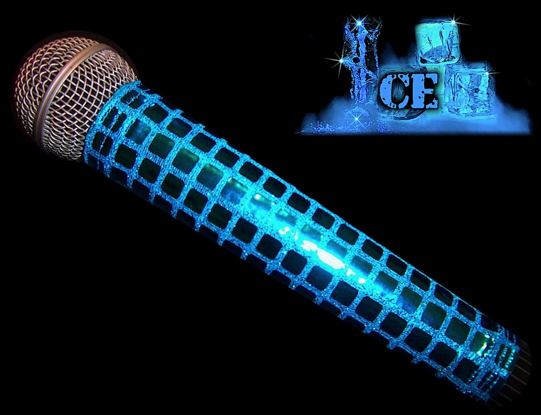 MICROPHONE COVER (ICE) Blue Metallic Mic Cover for Cordless Mic - Etsy