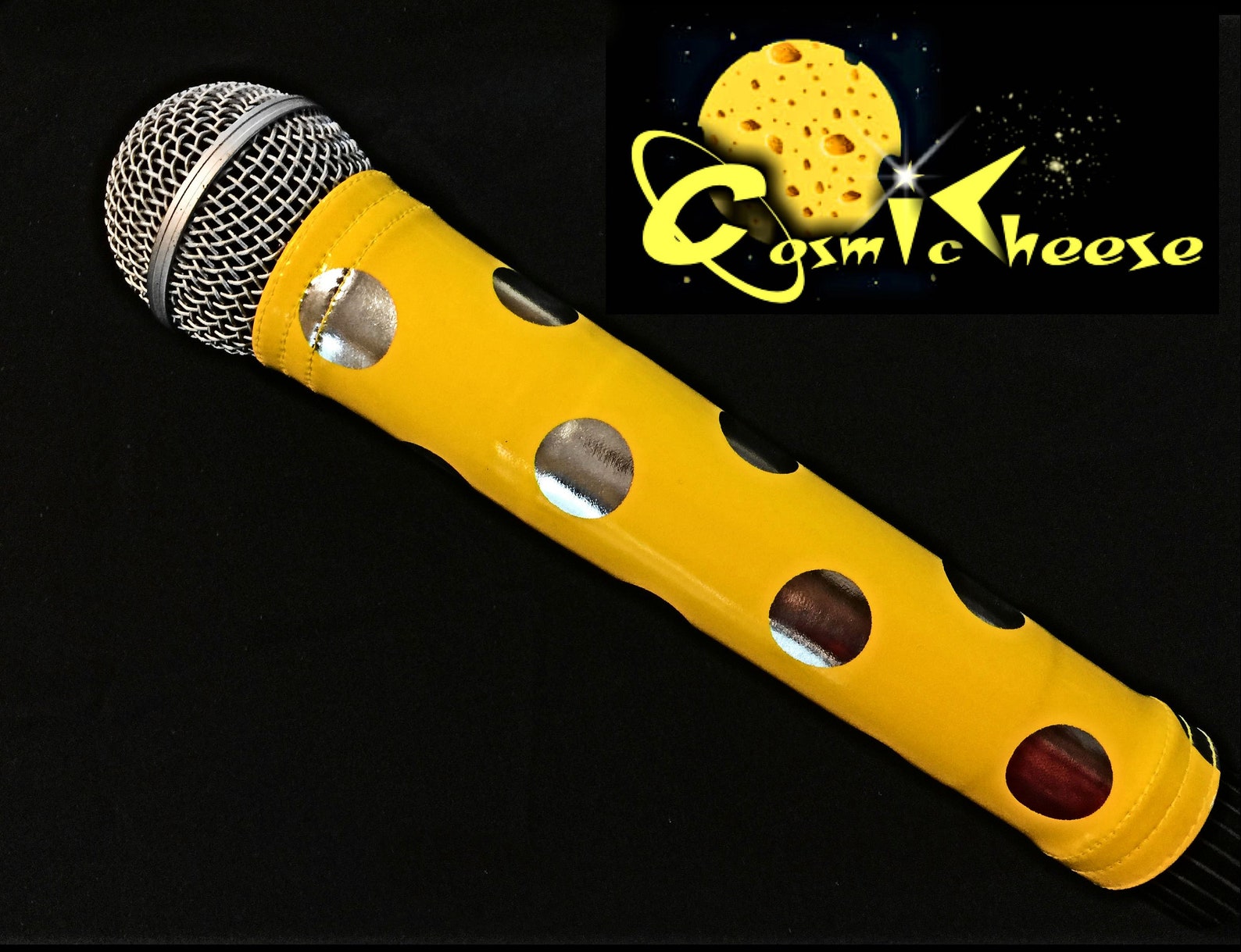 MICROPHONE COVER (cosmic Cheese) Vinyl Mic Cover for Cordless Mic - Etsy