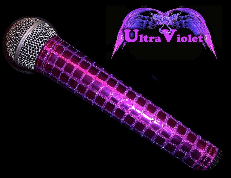 MICROPHONE COVER (ultra Violet) Purple Metallic Mic Cover for CORDLESS ...