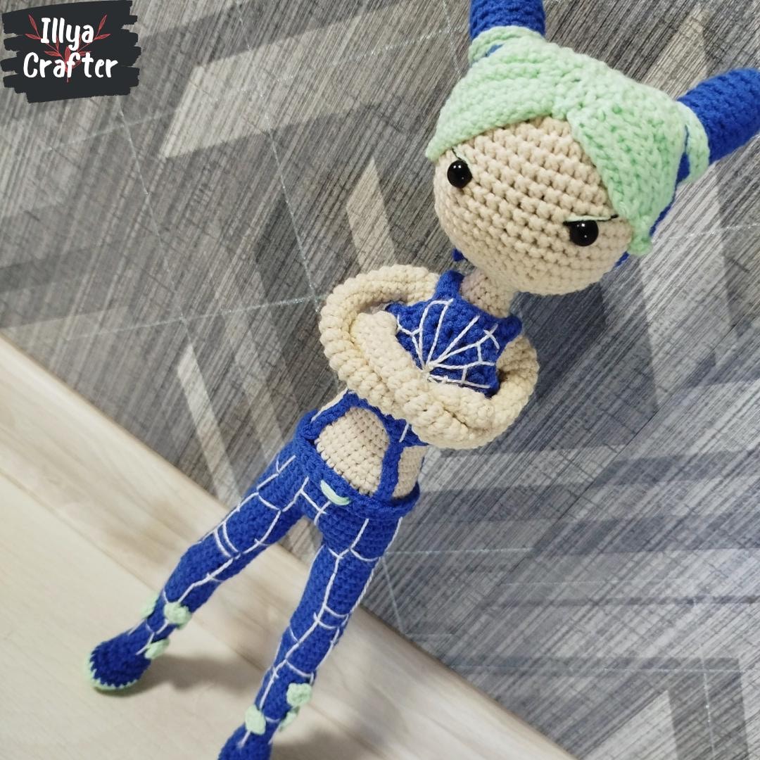 Jolyne Cujoh Jojo Bizarre Adventures Crochet Doll - Etsy
