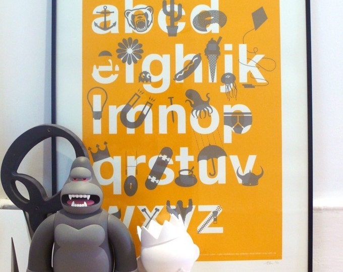A to Z // Alphabet // ABC // Screen Print Poster - Etsy