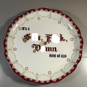 PG-13 Swear Wares Bad Day Plate - Etsy