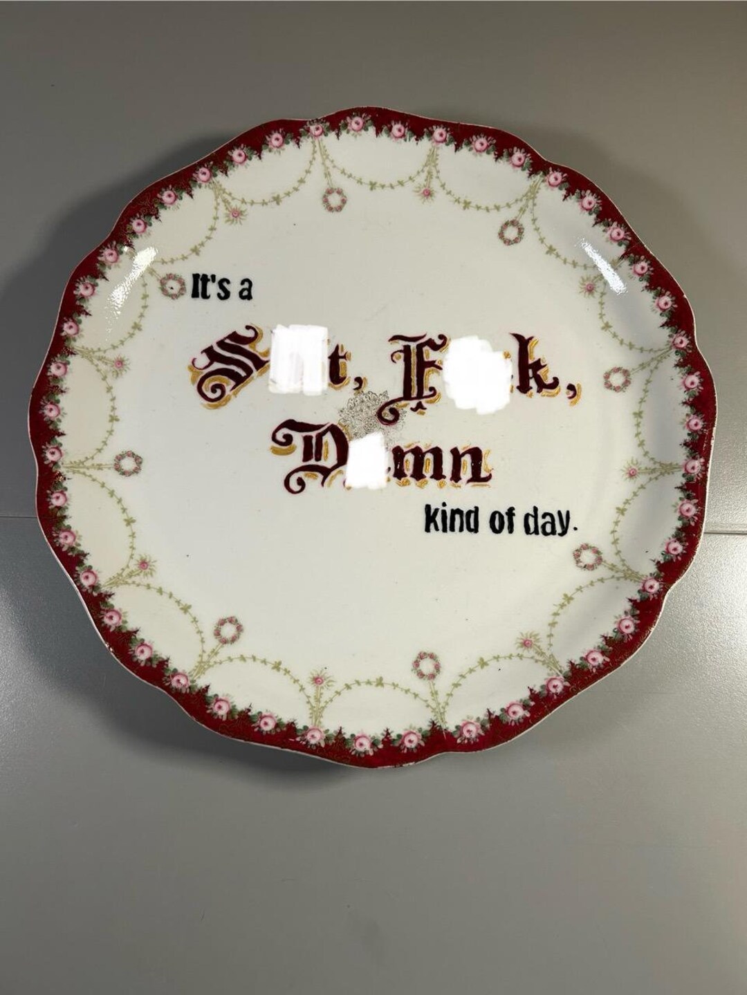 PG-13 Swear Wares Bad Day Plate - Etsy