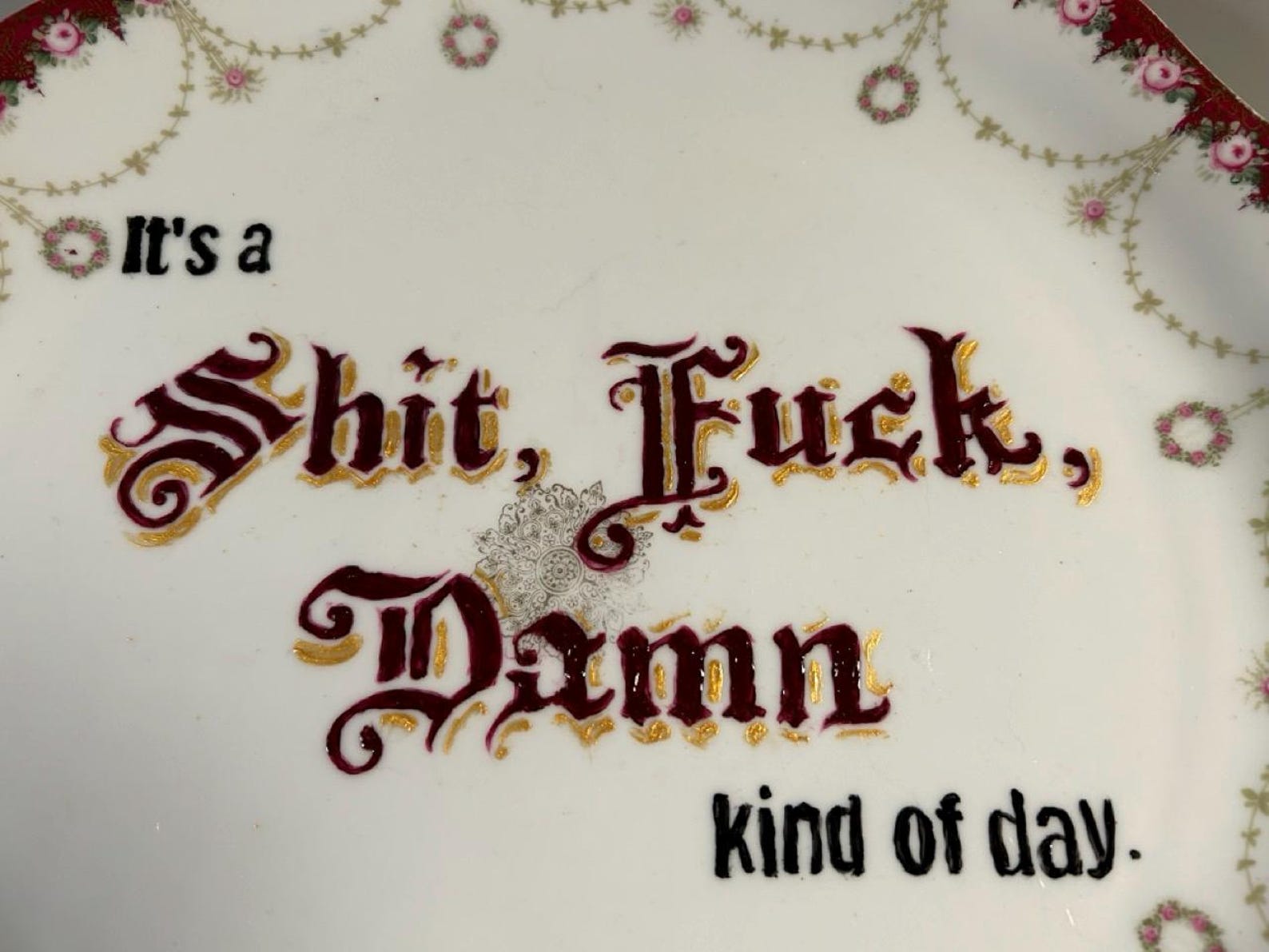 PG-13 Swear Wares Bad Day Plate - Etsy