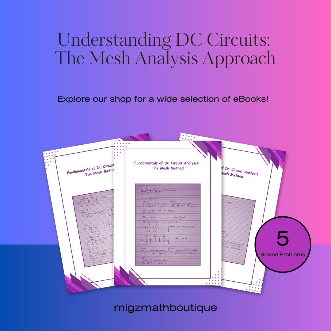Fundamentals of DC Circuit Analysis: the Mesh Analysis Method - Etsy