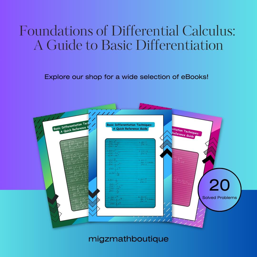 Differential Calculus: Basic Differentiation - Digital Study Guide - Etsy