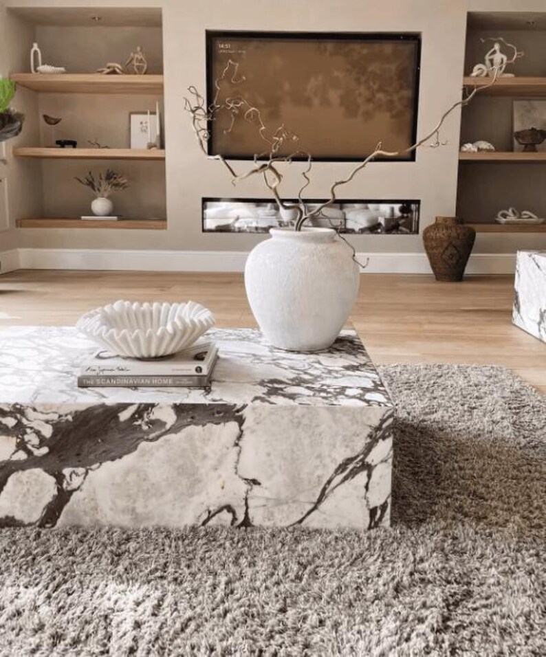 Irynia Dream Calacatta Viola Natural Marble Plinth - Etsy