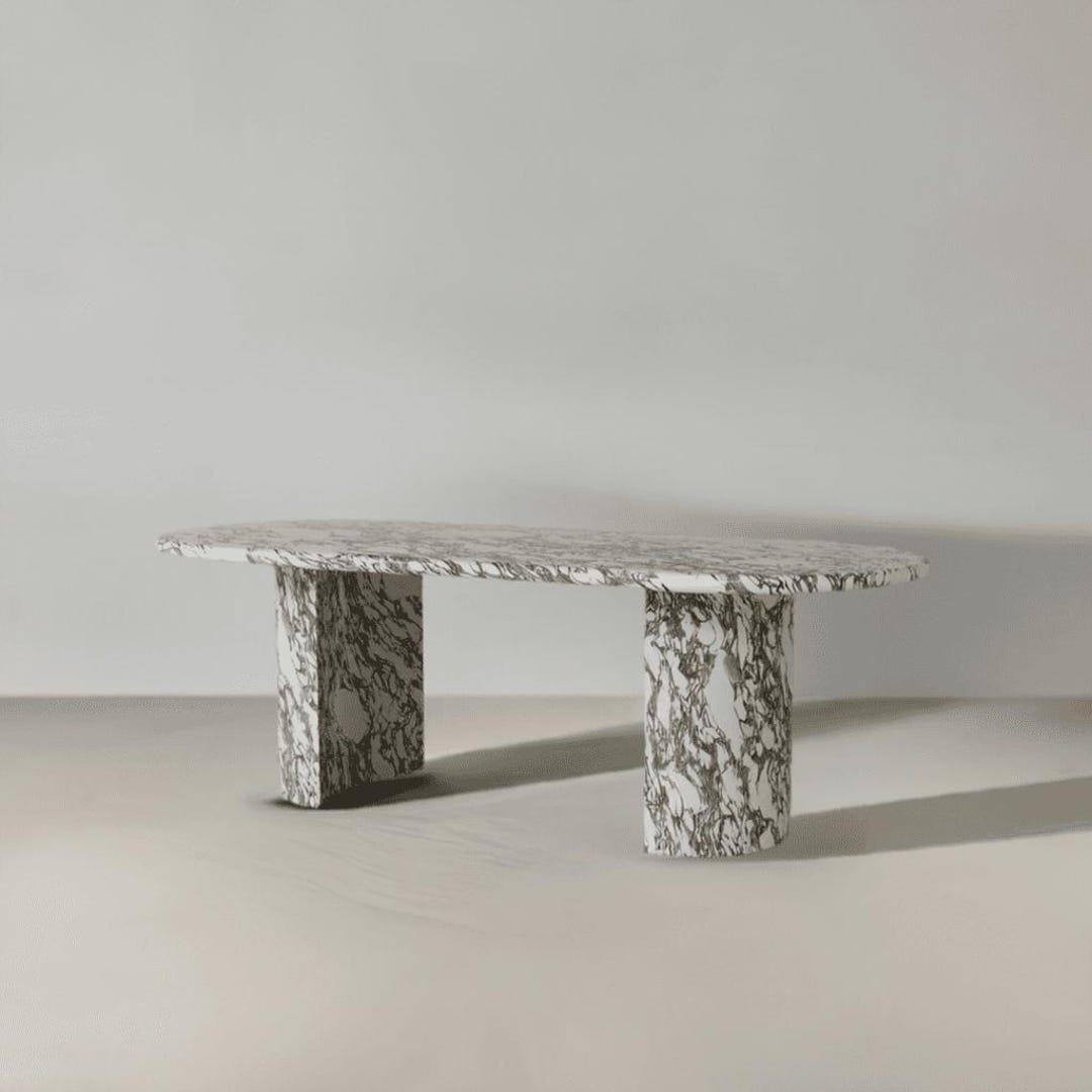 Super Grey Marble Dining Table Custom Measurements Available - Etsy