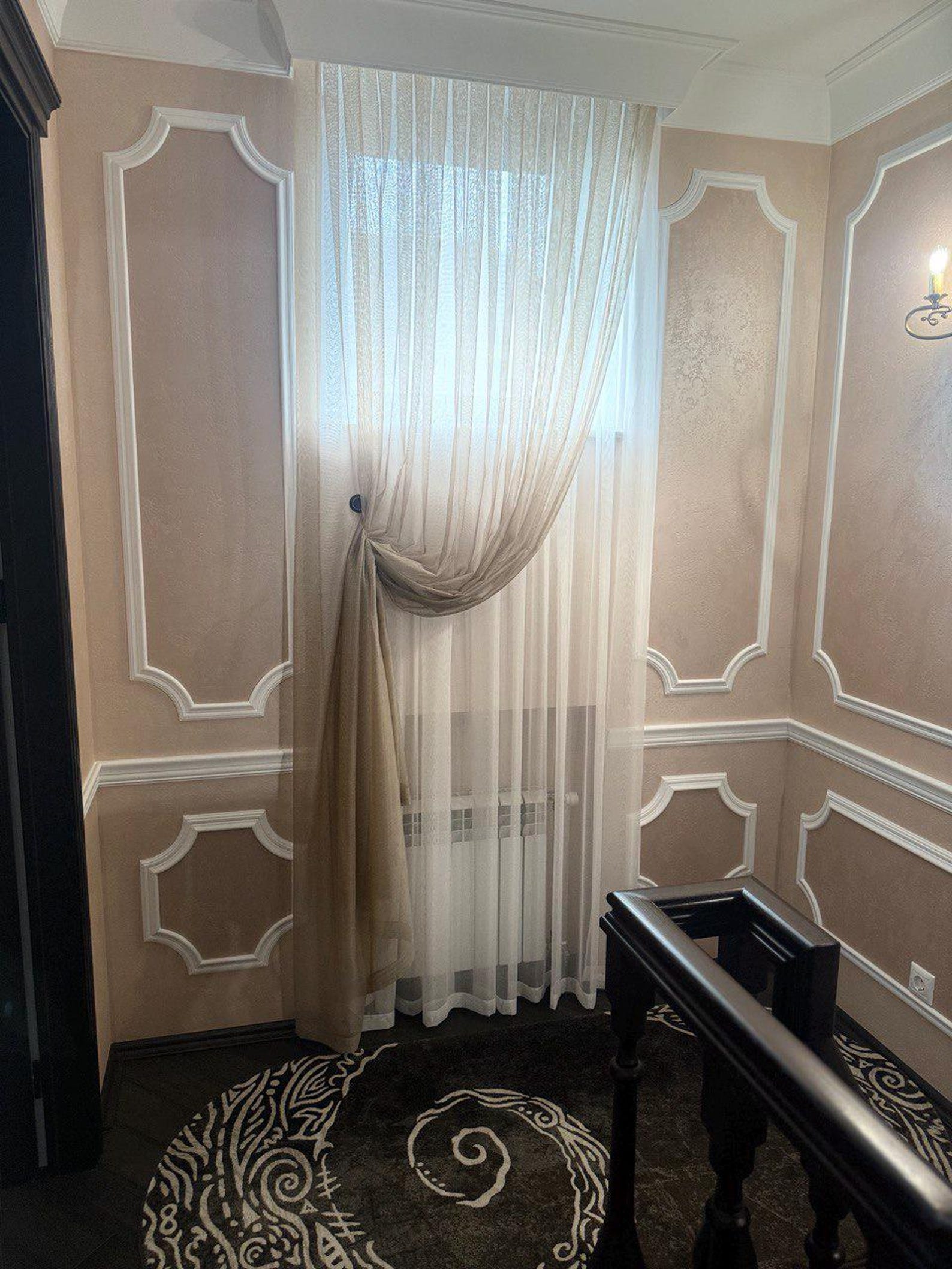 Elegant Sheer Curtain Panels, Tulle Window Treatment Set, Living Room ...