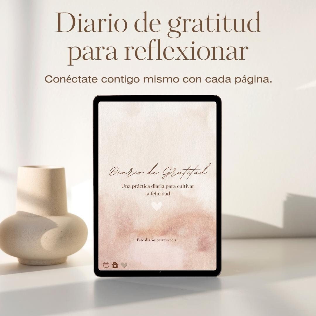 Digital Gratitude Journal in Spanish Downloadable Journal for Daily ...
