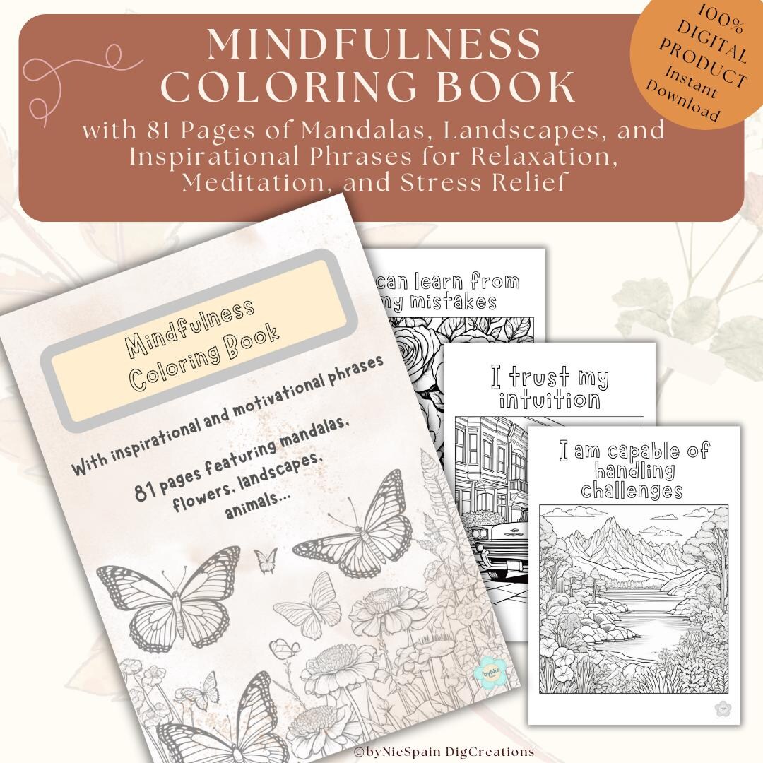 Emotional Wellbeing Coloring Book: Relaxing Designs and Motivating ...