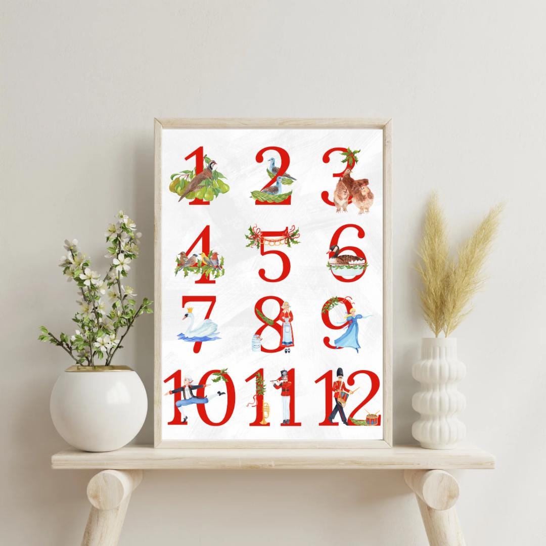 12 Days of Christmas | Digital Print - Etsy