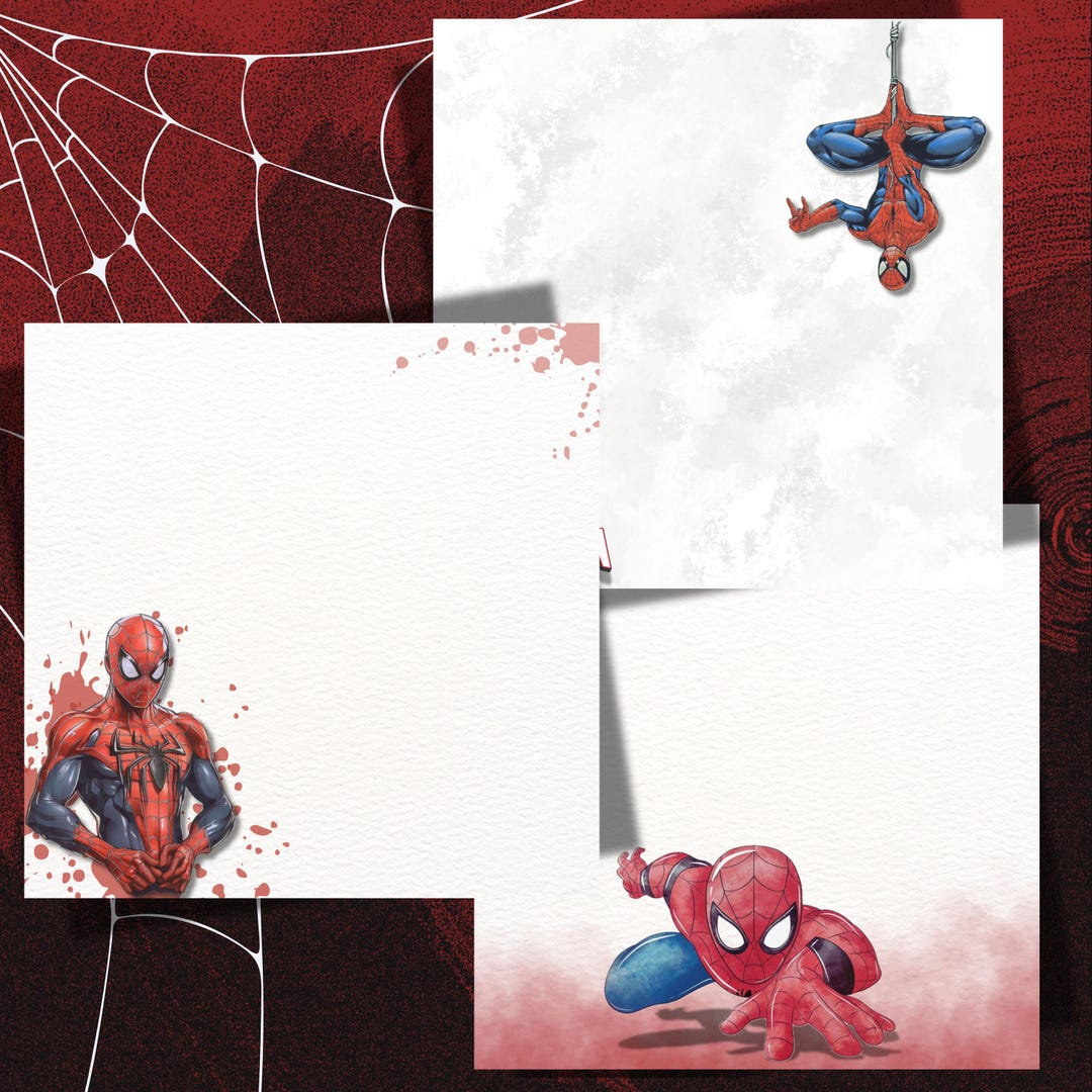 Spiderman Digital Paper, Superhero Paper, Comic Style Printable Paper ...