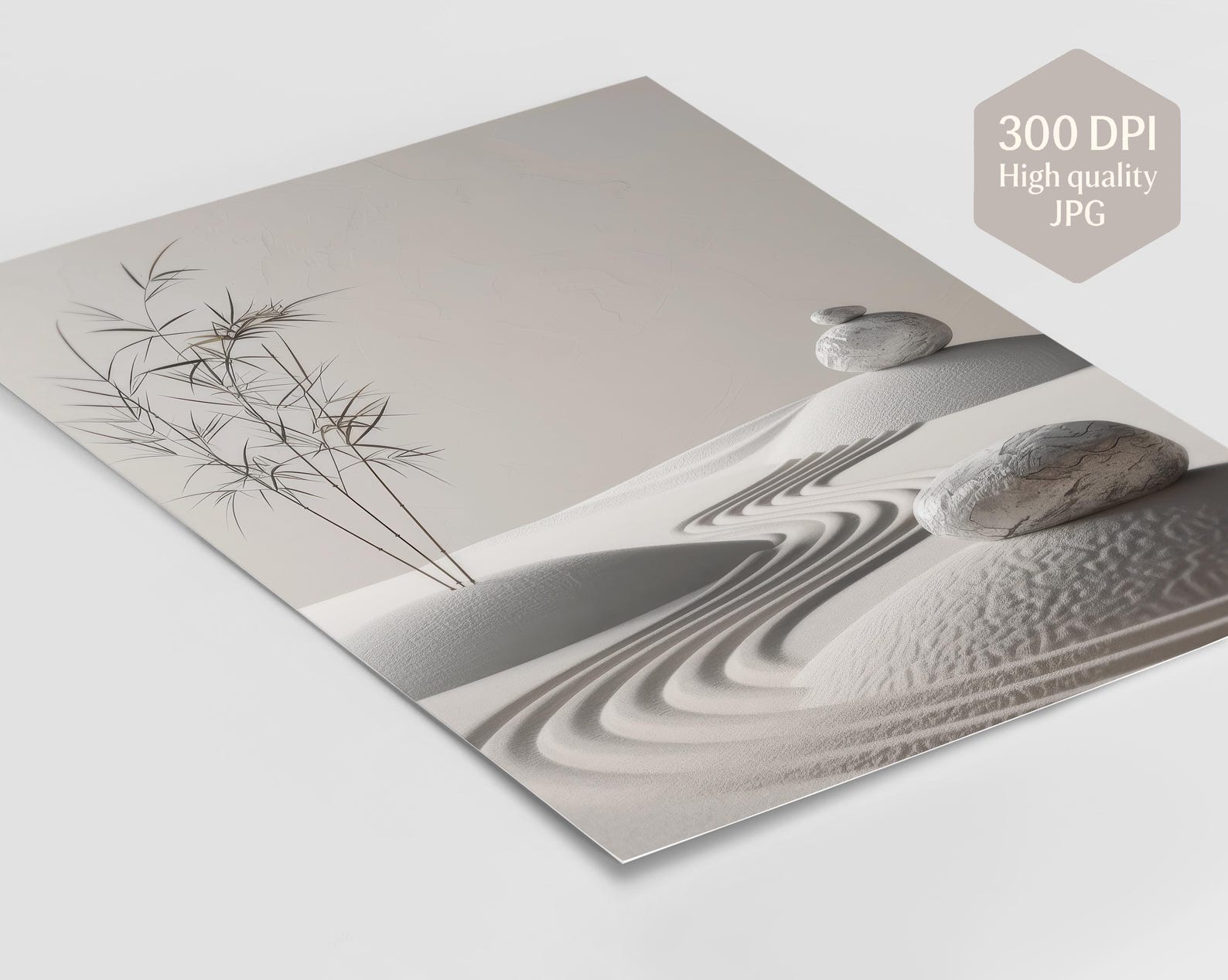 Zen Garden Sand Art, Minimalist Japandi Wall Decor, Modern Mindful ...