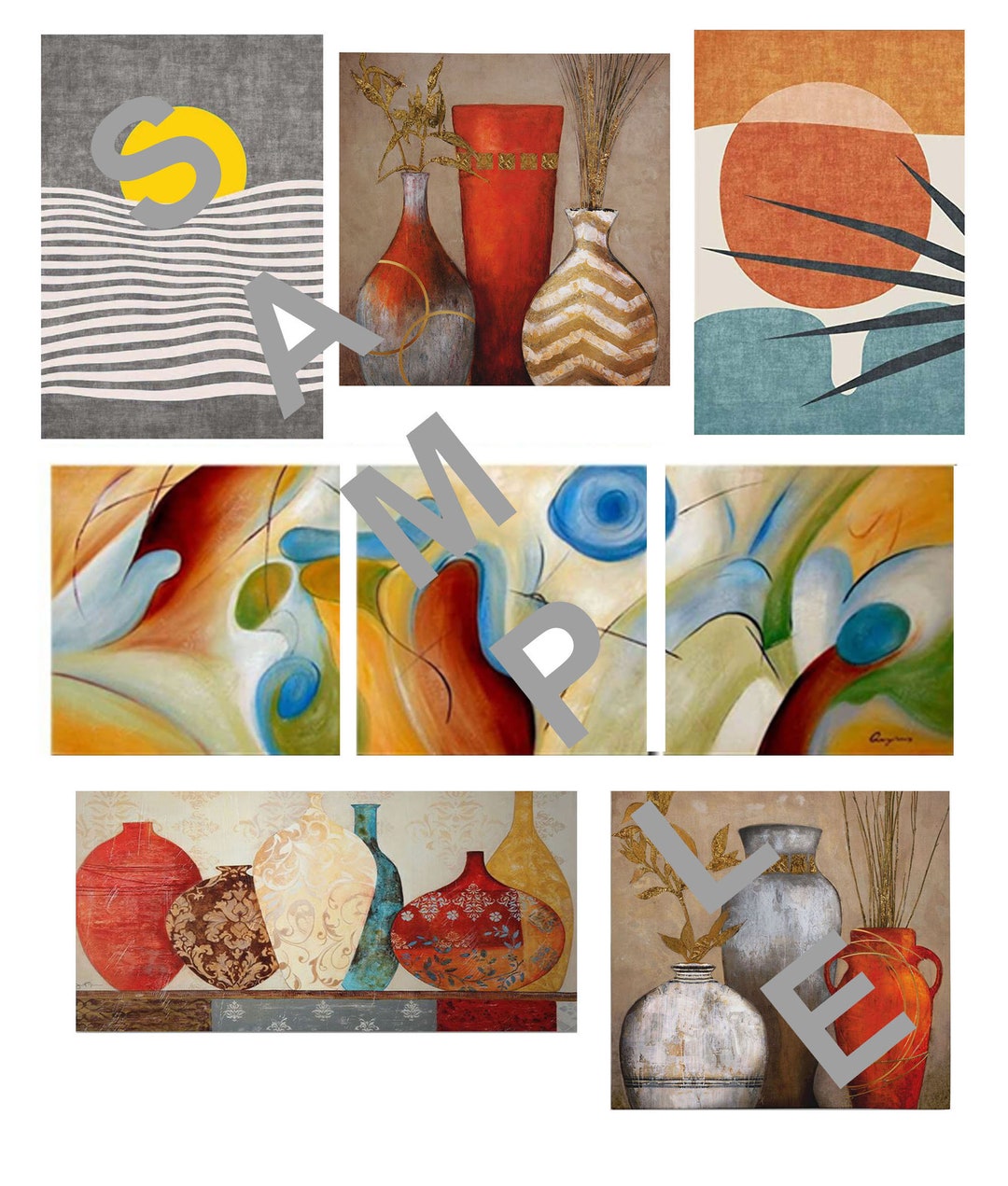 Abstract Vases Photo Print: Modern Wall Art on Foam Board - Etsy