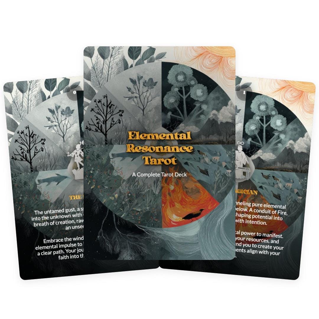 Elemental Resonance Tarot - 78 Cards - 78-card Deck - Vibrant Energies ...