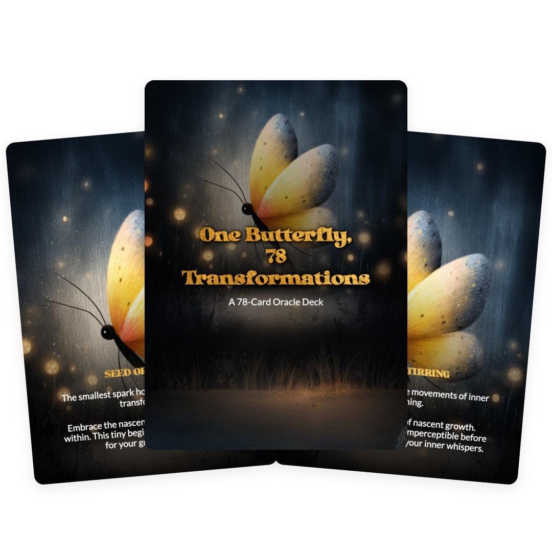 One Butterfly, 78 Transformations - Oracle Cards - Etsy