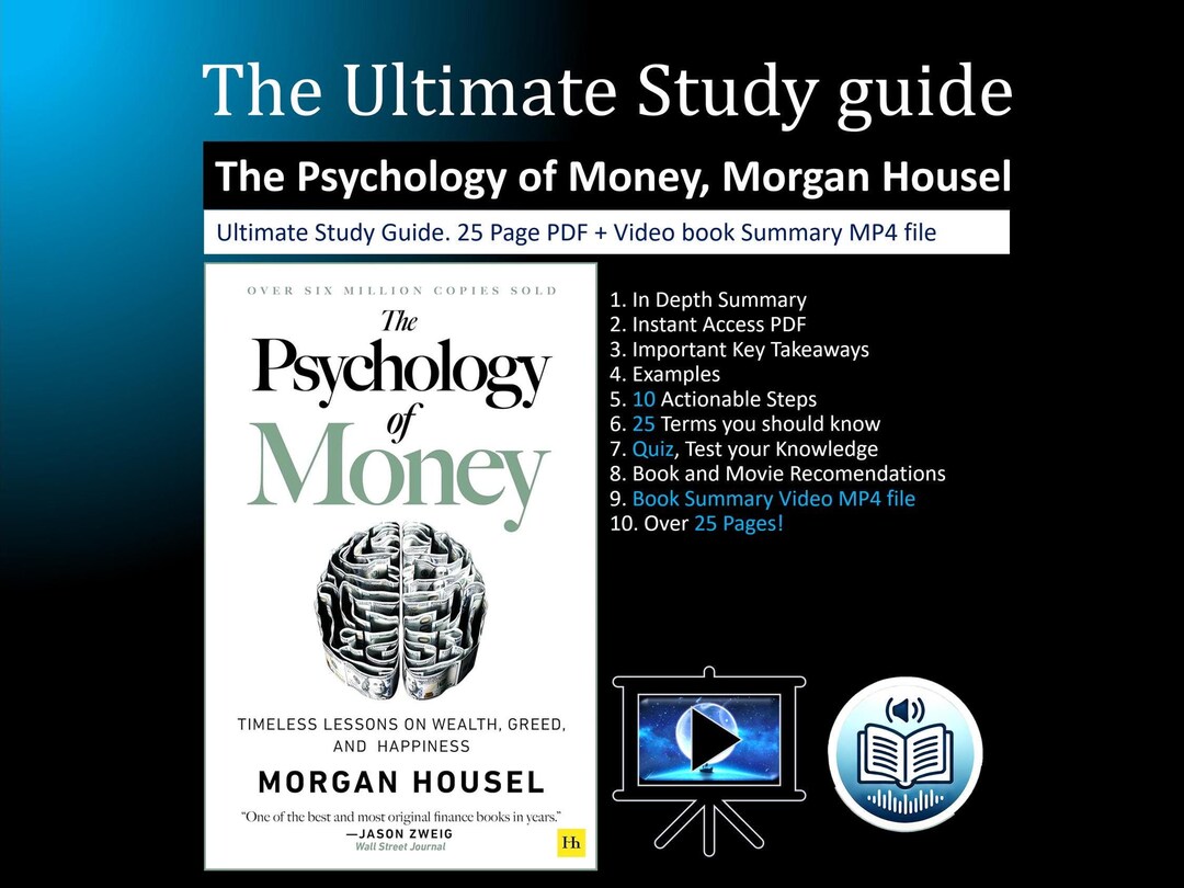 The Psychology of Money Study Guide: Video Summary + Assessments (PDF ...