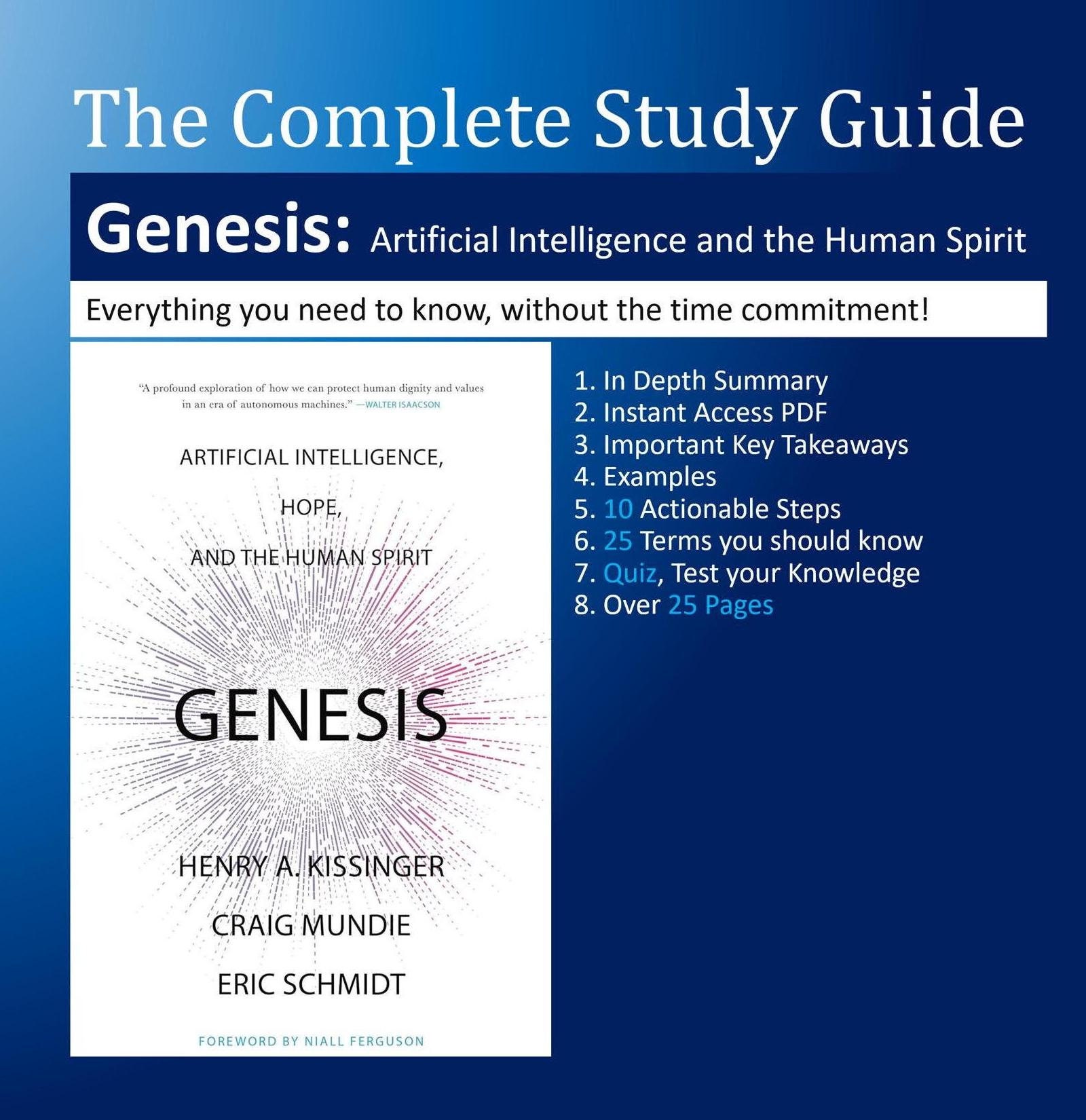 AI Business Book Summary: Genesis Study Guide (PDF) - Etsy