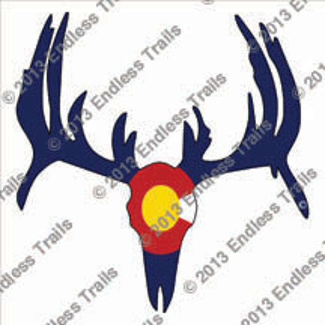 Deer Rack With Colorado Logo Sticker - Etsy