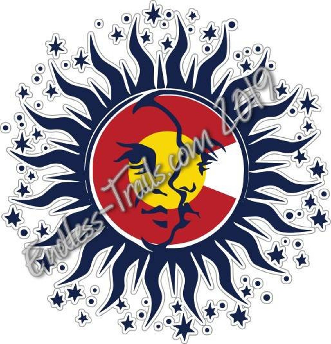 Colorado Logo Sun and Moon - Etsy
