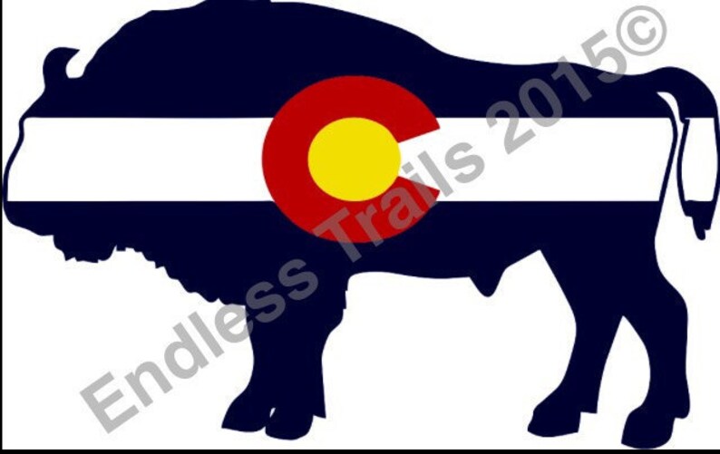 Colorado Logo Buffalo Sticker - Etsy