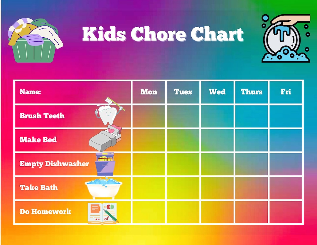 Little Kids Chore Chart - Etsy