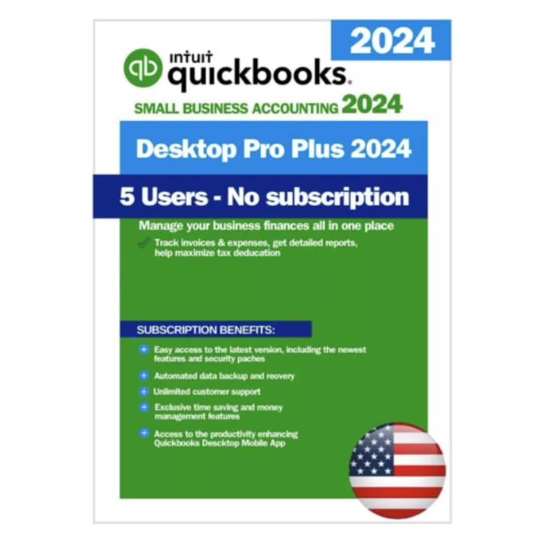 Quickbooks Desktop Pro Plus 2024 5 Users Official License Key for ...