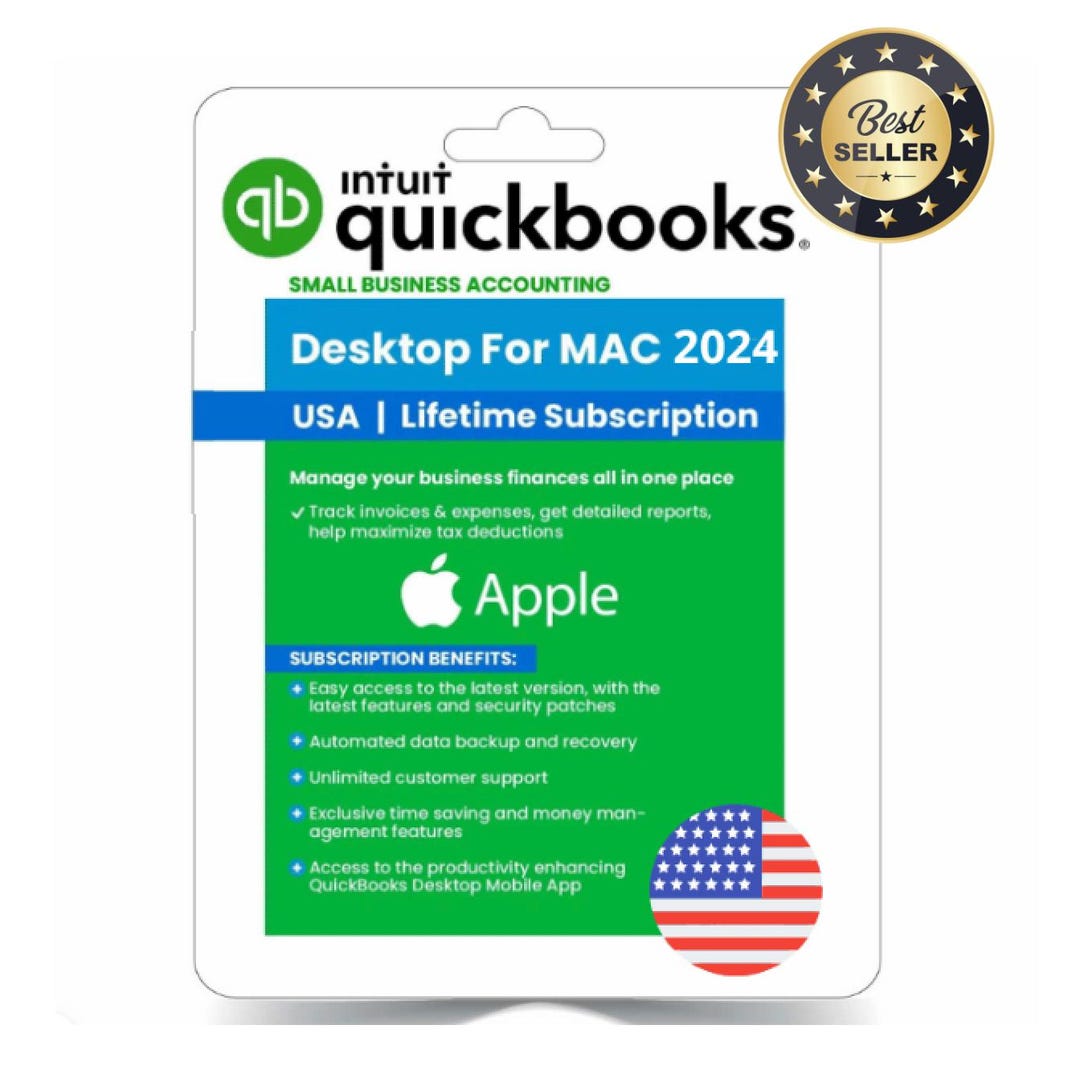 Quickbooks Desktop Mac Plus 2024 Lifetime Activation Official License ...