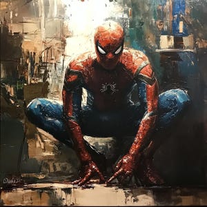 Spider-man Superhero , Wall Art Original Painting, One of a Kind, - Etsy