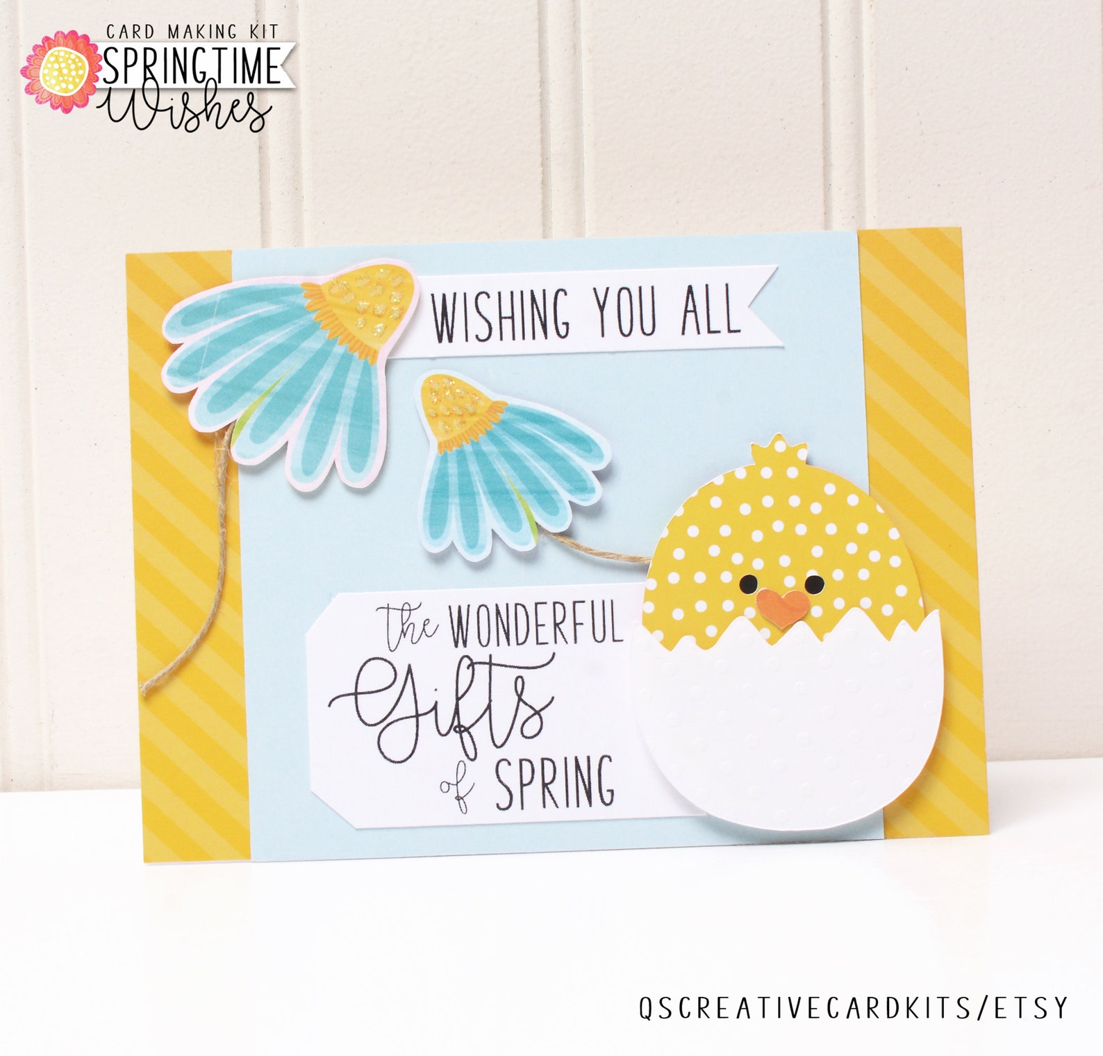Card Making Kit, SPRINGTIME WISHES Cards, DIY Easter Cards, Floral ...